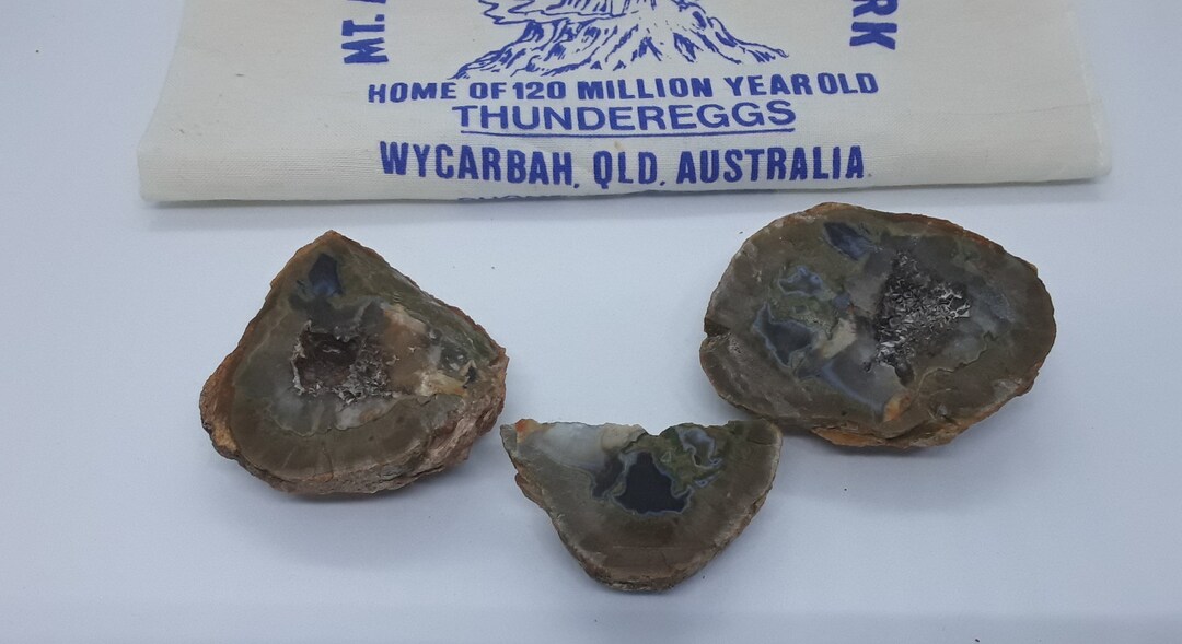 Mount Hay Thunderegg Unpolished Split / Sawn Into 3 Pieces Rough Raw ...