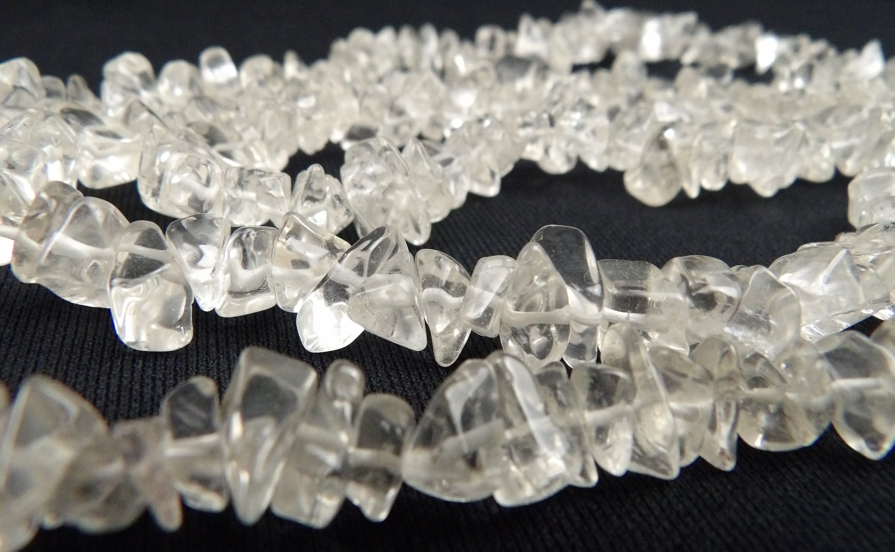 Extra Long Crystal Necklace Polished Clear Rock Quartz Gem | Etsy