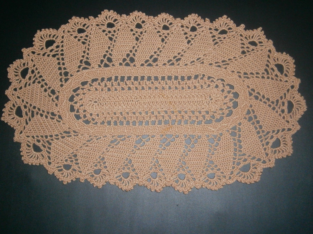 Oval Doily, Handmade Crochet - Etsy