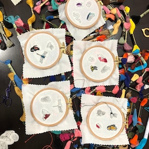 Bugs Embroidery Patterns - Stick and Stitch Insect Embroidery - Etsy