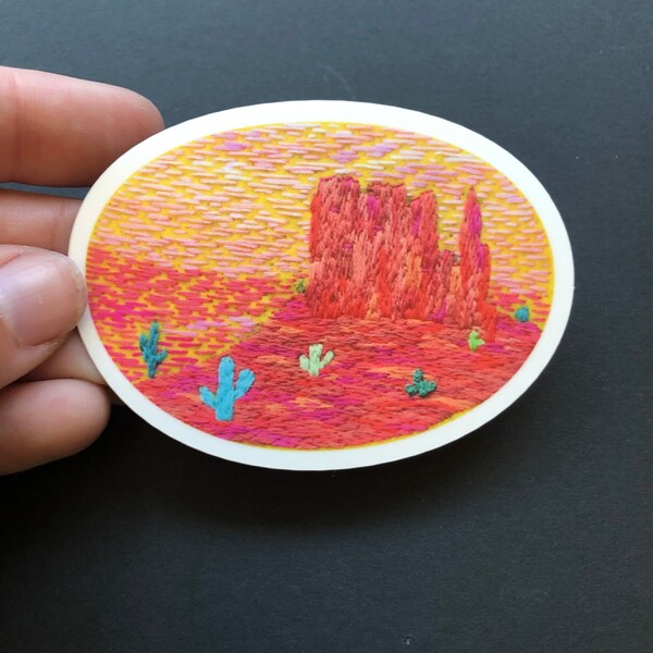 Embroidered Desert - Etsy