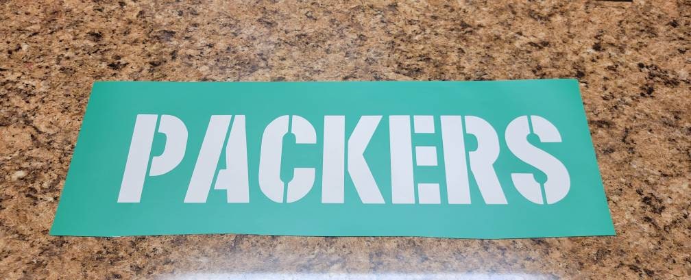 Greenbay Packers Cornboard Lettering Stencil - Etsy