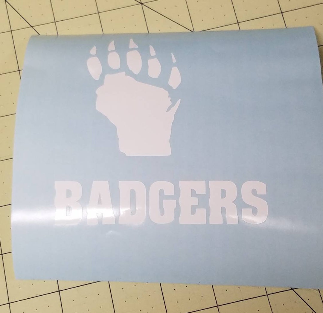 Wisconsin Badgers State/claw Diecut Decal - Etsy