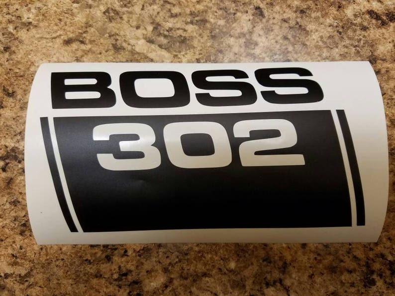 Boss 302 Mustang Decal 4"×7" and 5"×10" Free Shipping - Etsy