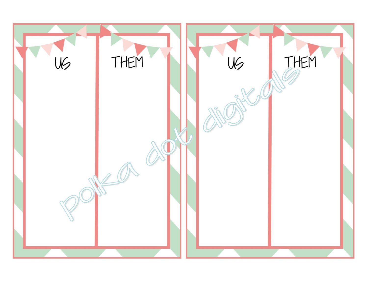 Buy 2 Get 1 Free CHEVRON BANNER Bunco Score Card Sheet With Matching ...