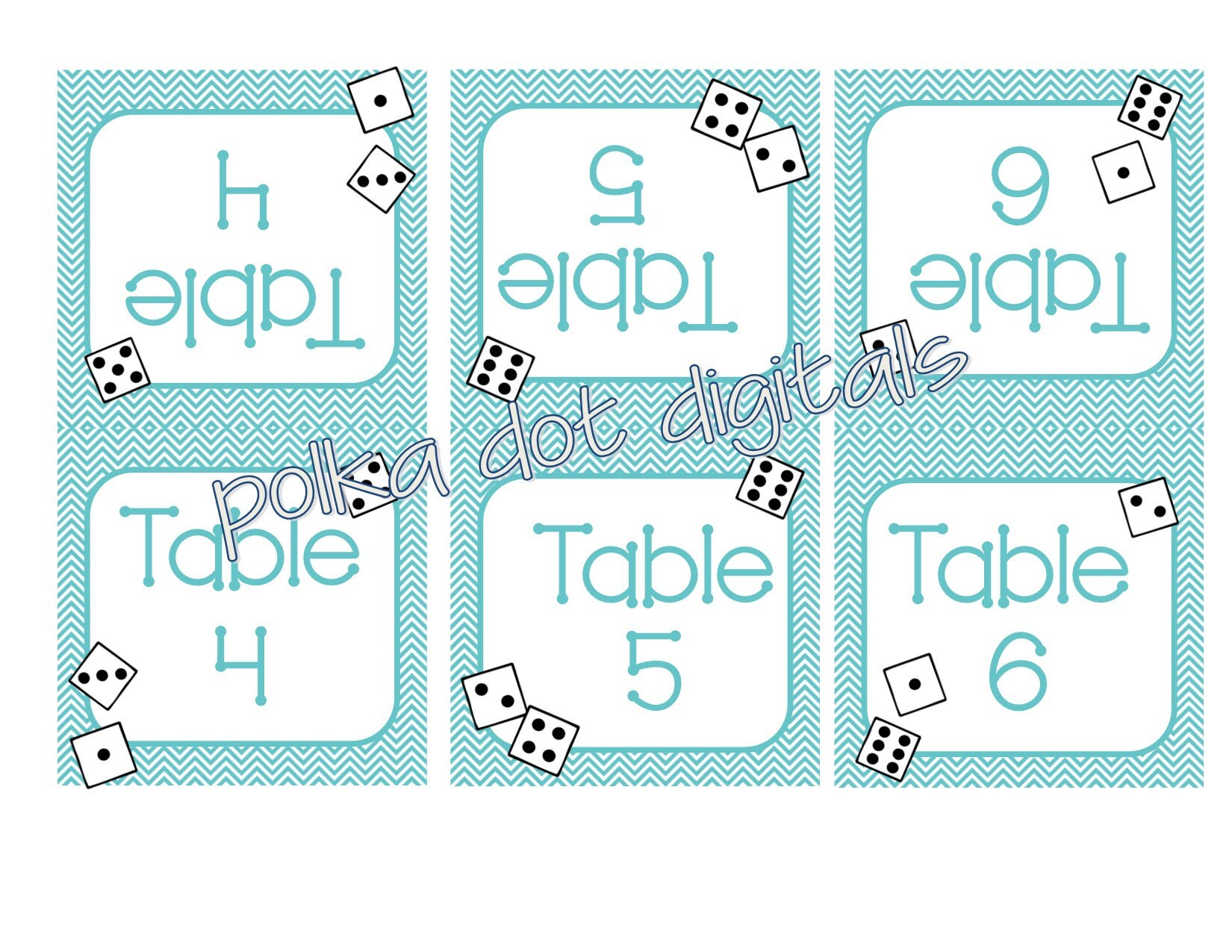 Buy 2 Get 1 Free Complete Set Teal Blue CHEVRON Bunco Score - Etsy