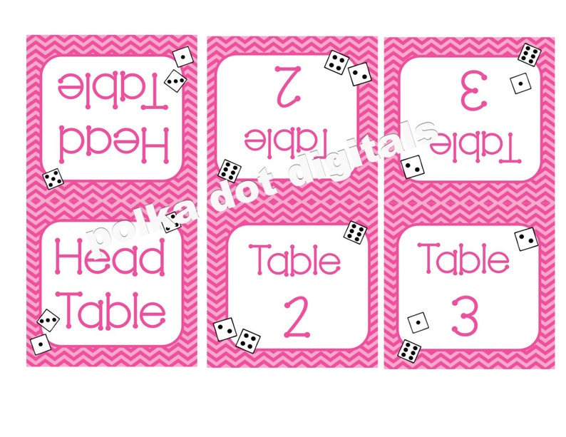 Buy 2 Get 1 Free Complete Set PINK CHEVRON Bunco Score Card Sheet ...