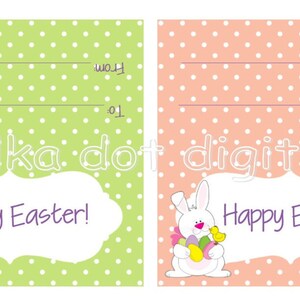 Easter Bunny Treat Bag Toppers 2 X 4 DIY Party Favor Bags Printable ...