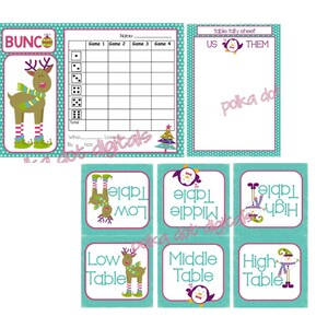 BUY 2 Get 1 FREE CHRISTMAS Complete Set Bunco Score Card Sheet With ...