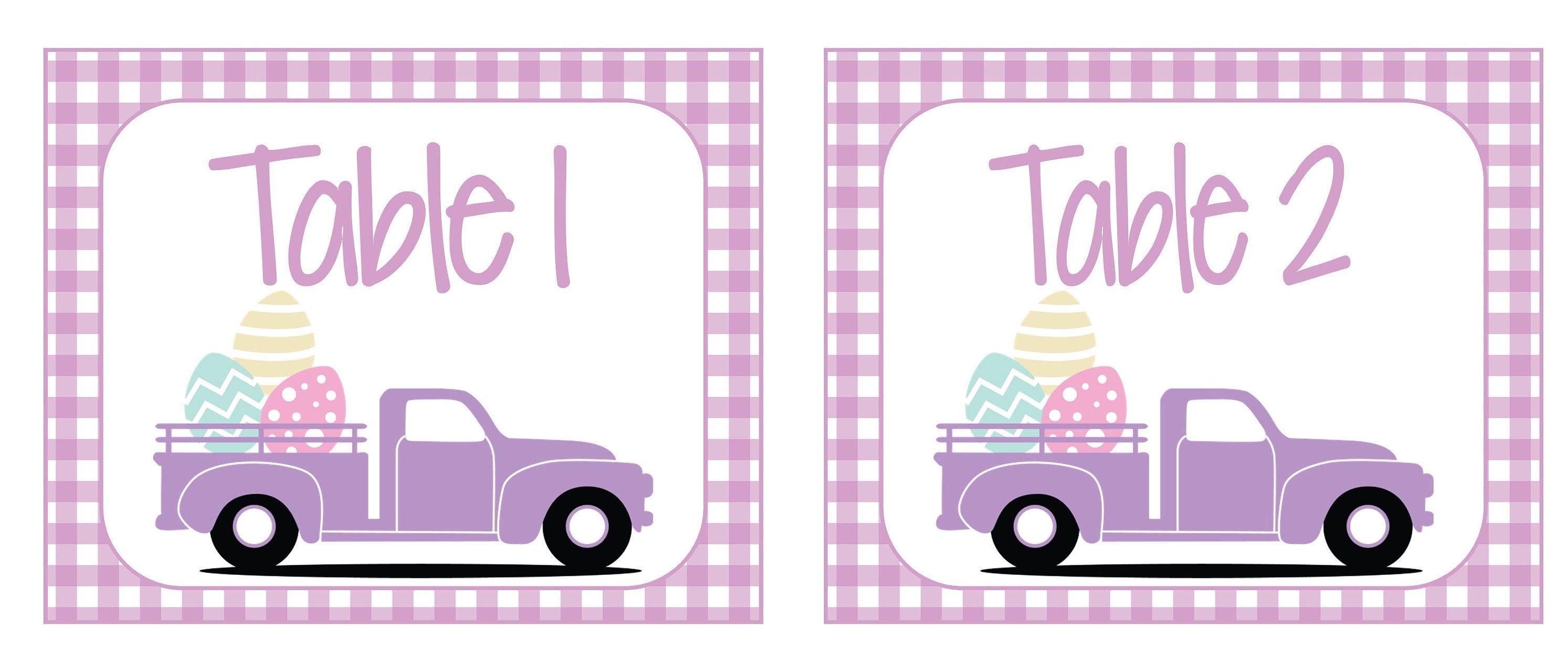 EASTER EGG Truck Bunco Score Card Sheet Table Numbers Tally Ghost ...