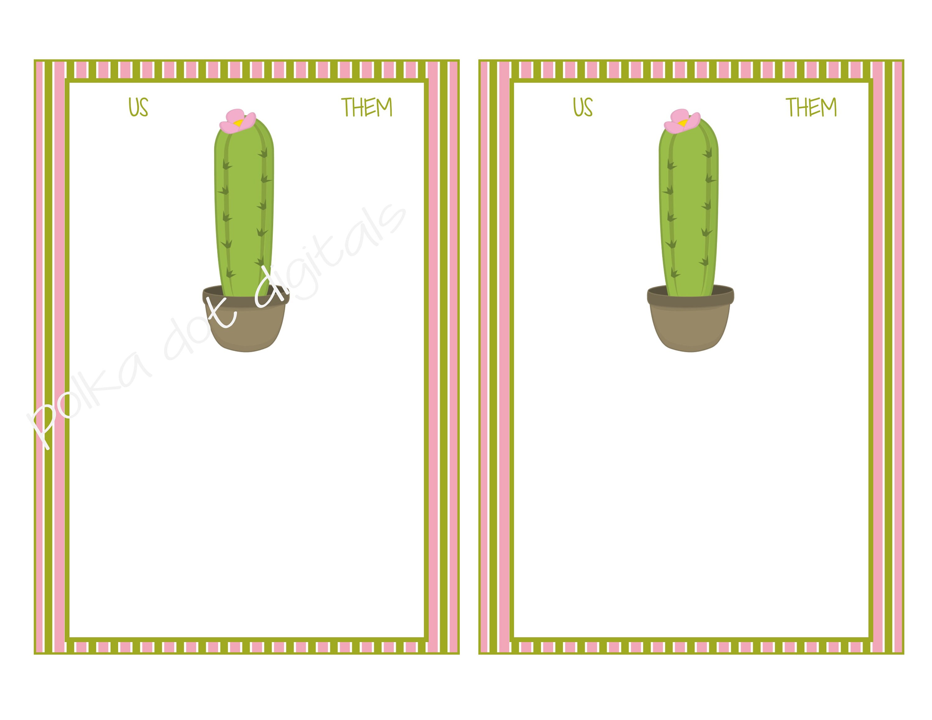 Buy 2 Get 1 Free CACTUS FIESTA Cinco De Mayo Bunco Set Score Card Table ...