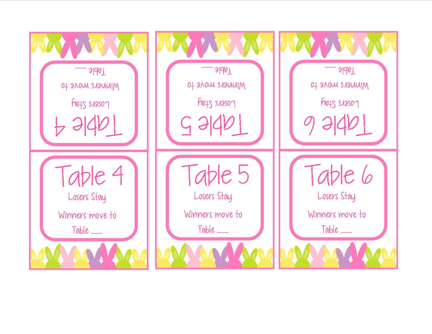 BUNNY PATCH Easter Complete Set Bunco Score Card Sheet With Matching ...