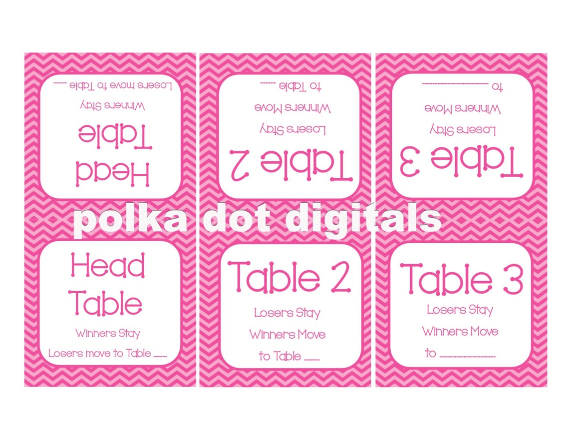 Buy 2 Get 1 Free Complete Set PINK CHEVRON Bunco Score Card Sheet ...