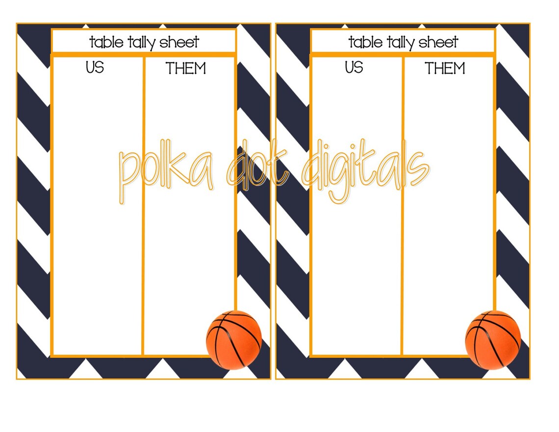 MARCH MADNESS Complete Set Bunco Score Card Sheet Table Numbers Tally ...