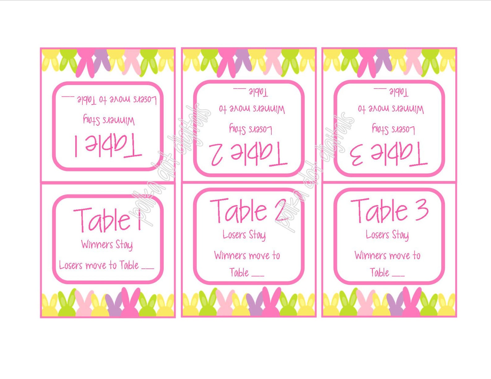 BUNNY PATCH Easter Complete Set Bunco Score Card Sheet With Matching ...