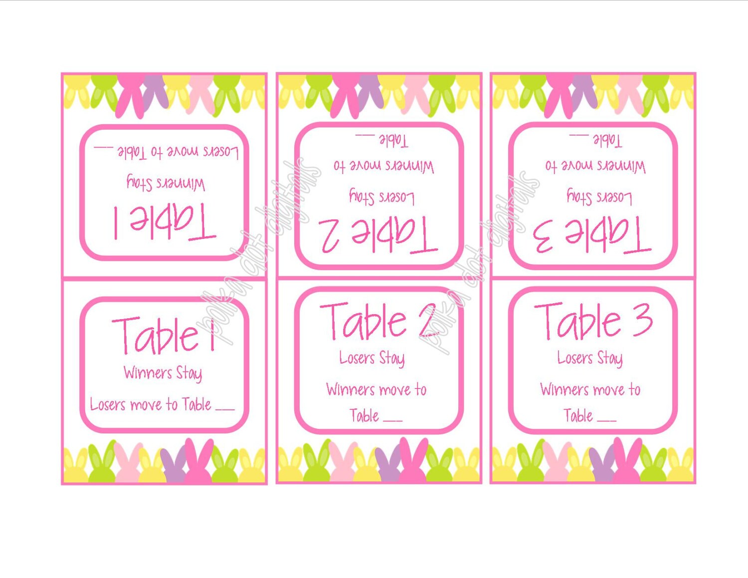 BUNNY PATCH Easter Complete Set Bunco Score Card Sheet With Matching ...