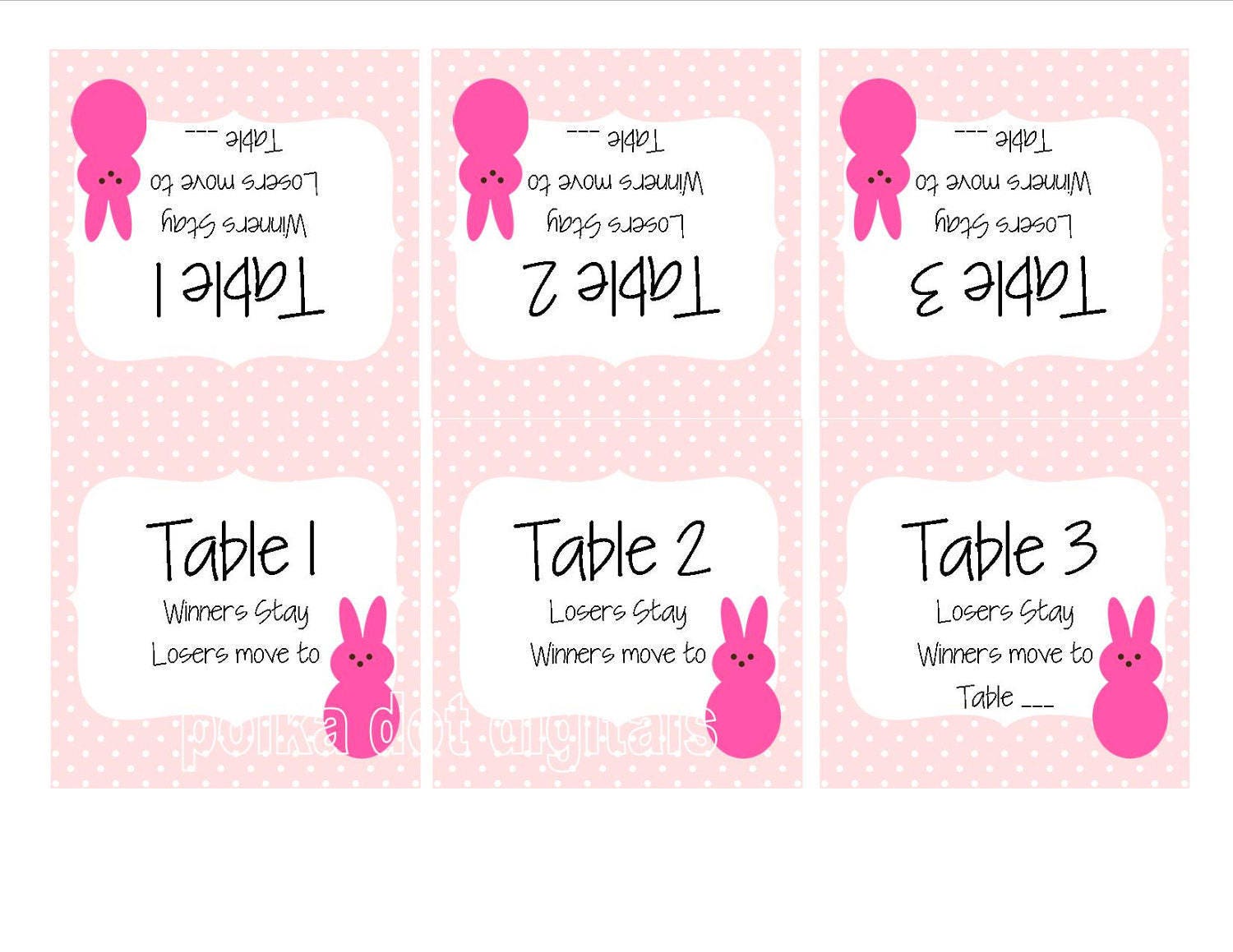 Buy 2 Get 1 Free Complete Set Easter PEEPS Bunco Score Card Sheet Table ...