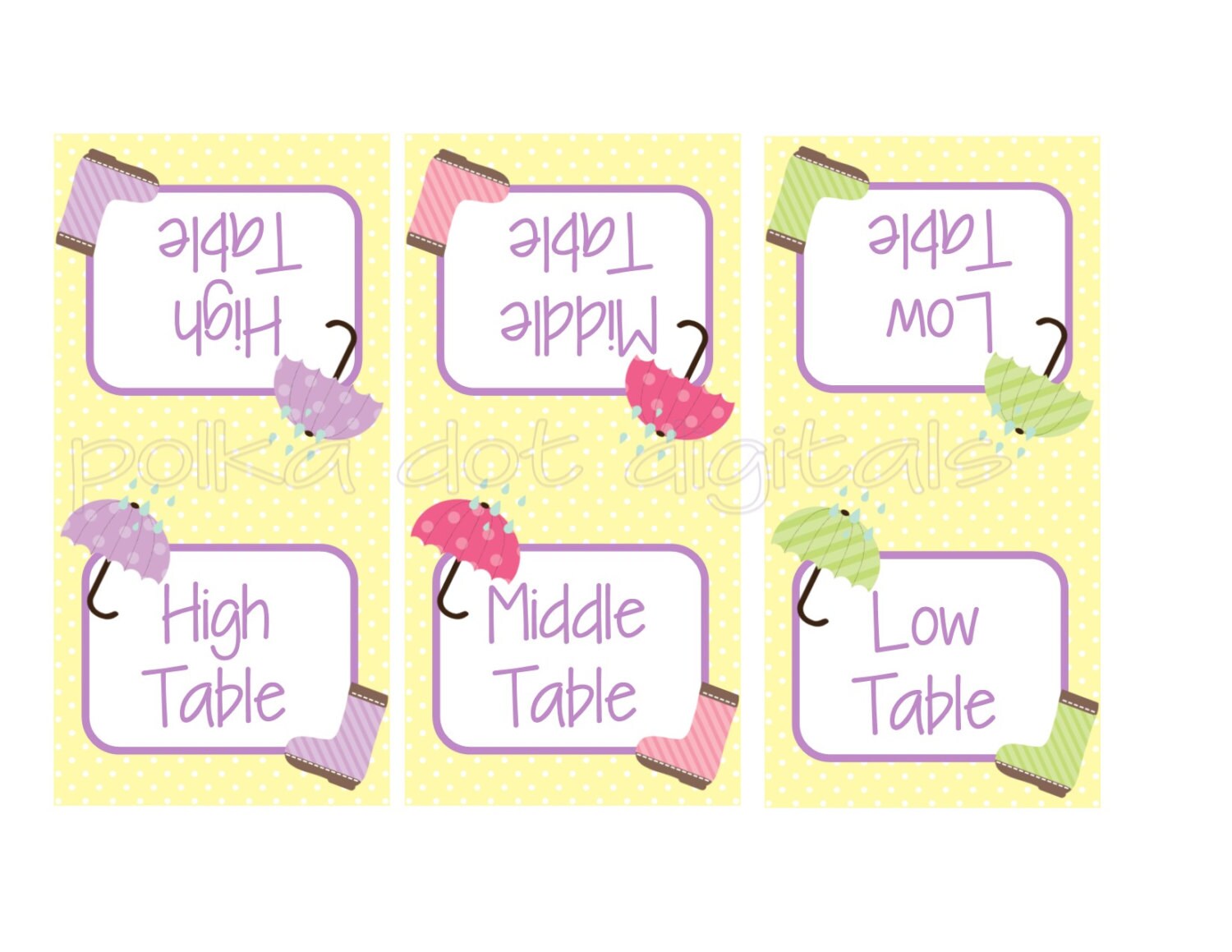 Buy 2 Get 1 Free SPRING Umbrella Rain Boots Bunco Score Card Sheet ...