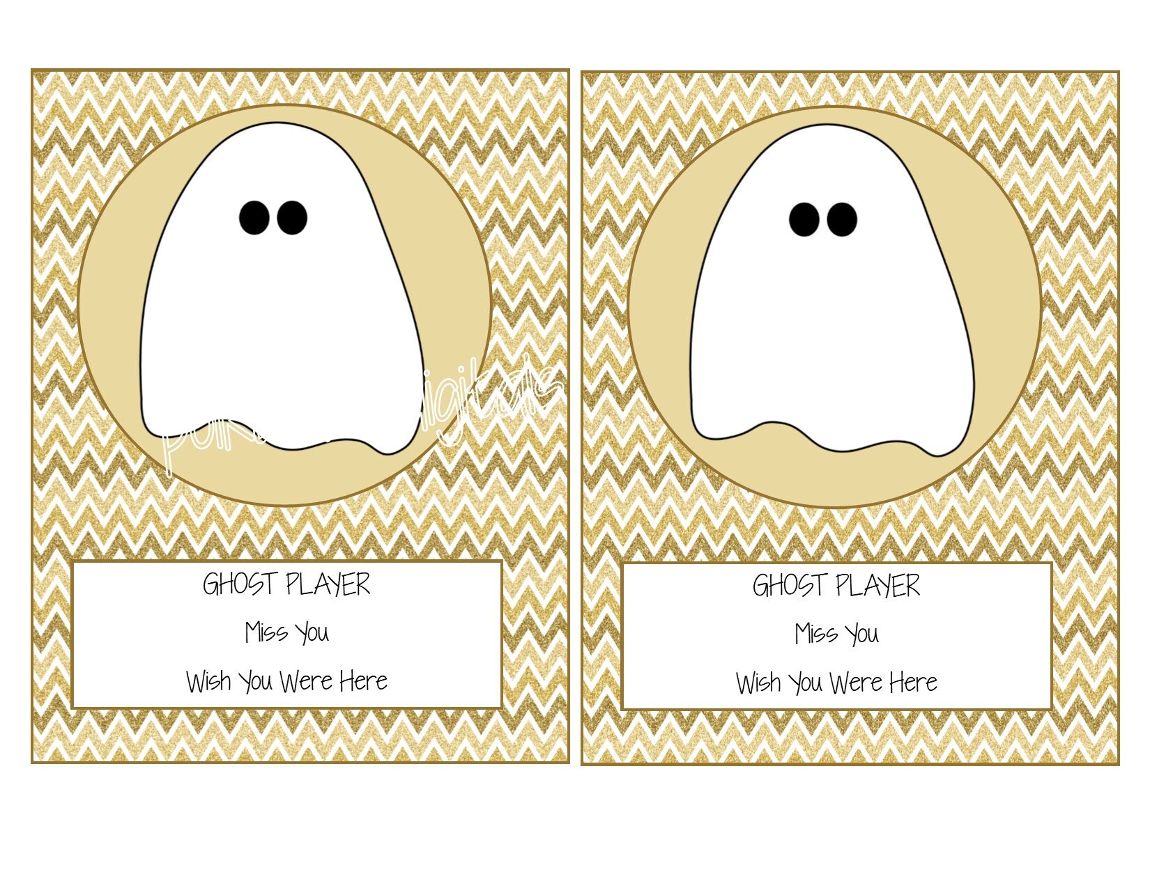 Buy 2 Get 1 Free Complete Set Metallic GOLD CHEVRON Bunco Score Card ...