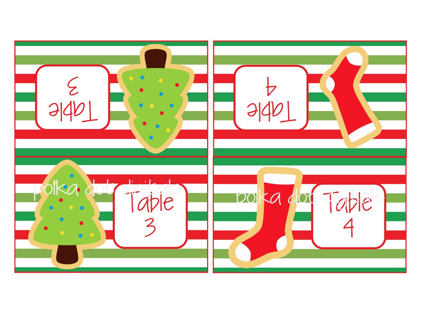 CHRISTMAS COOKIE Bunco Score Card Sheet Table Numbers Tally Sheets ...