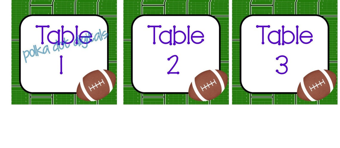 FOOTBALL Game Night Bunco Score Card Set Buy 2 Get 1 Free Sheet ...