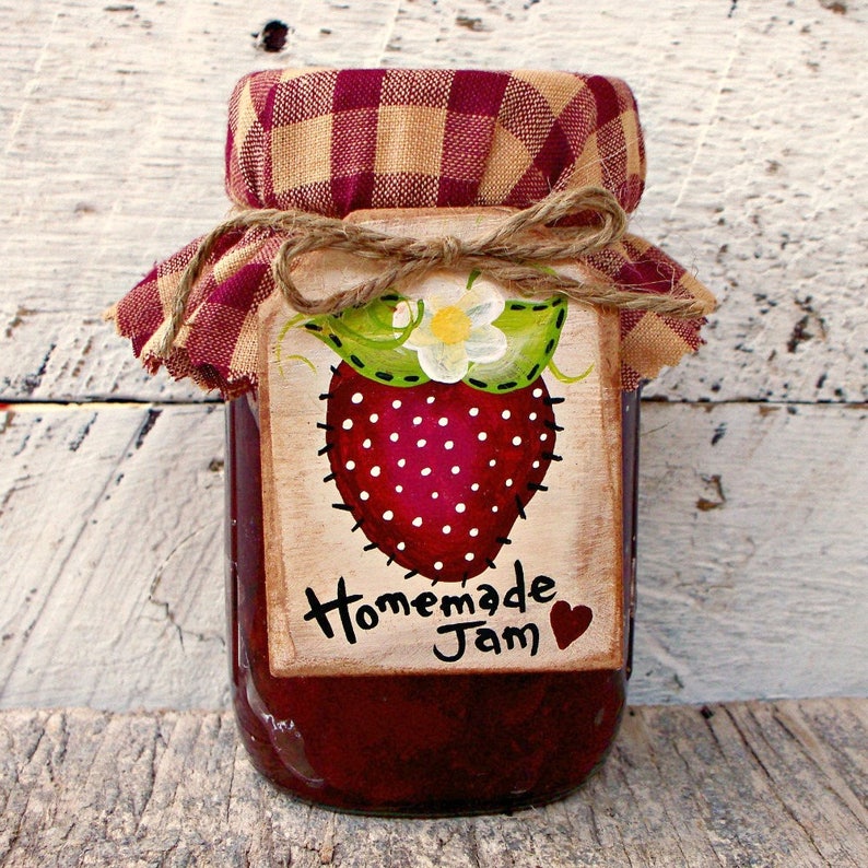 Homemade Jam Label Canning Jar Labels Wood Mason Jar Tag | Etsy