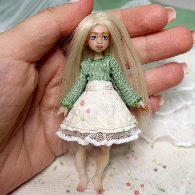 Blank 3d Printed BJD Doll Miniature 1/12 11 Cm (4.3 Inch) WITH Magnetic ...