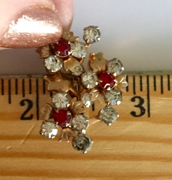 Victorian/Edwardian scatter pin brooch red rhinestone… - Gem