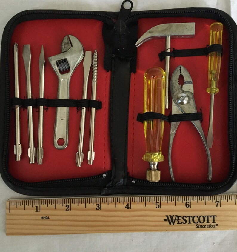 Pocket Size Tool Set Includes Multiple Interchangeable Pieces Travel ...