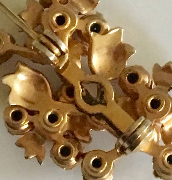 Victorian/Edwardian scatter pin brooch red rhinestone… - Gem