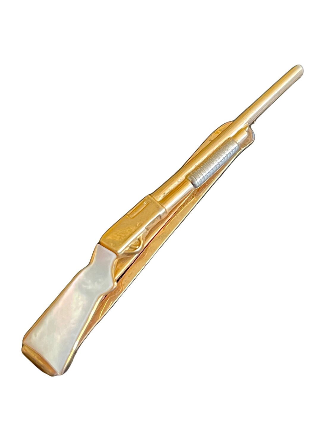 Vintage Swank Rifle Tie Cup W/mother of Pearl Handle. Perfect - Etsy