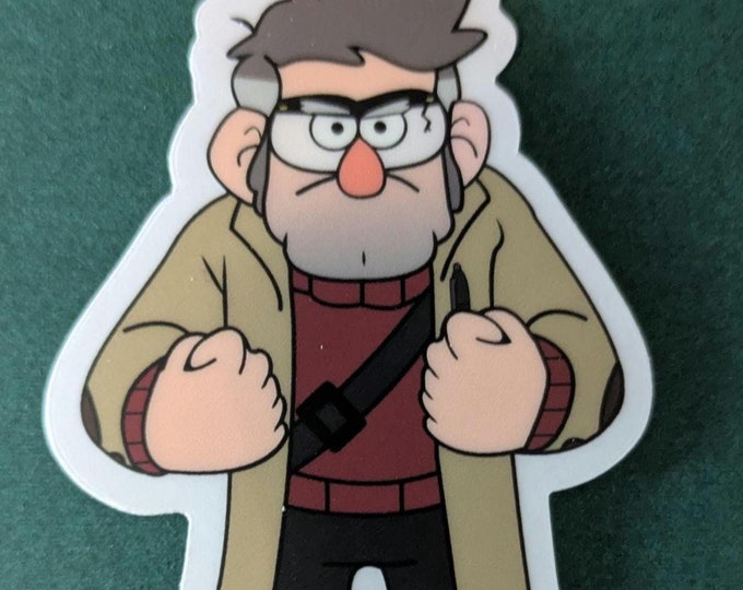 Angry Grunkle Stanford Pines Bumper Laptop Vinyl Sticker Gravity Falls ...