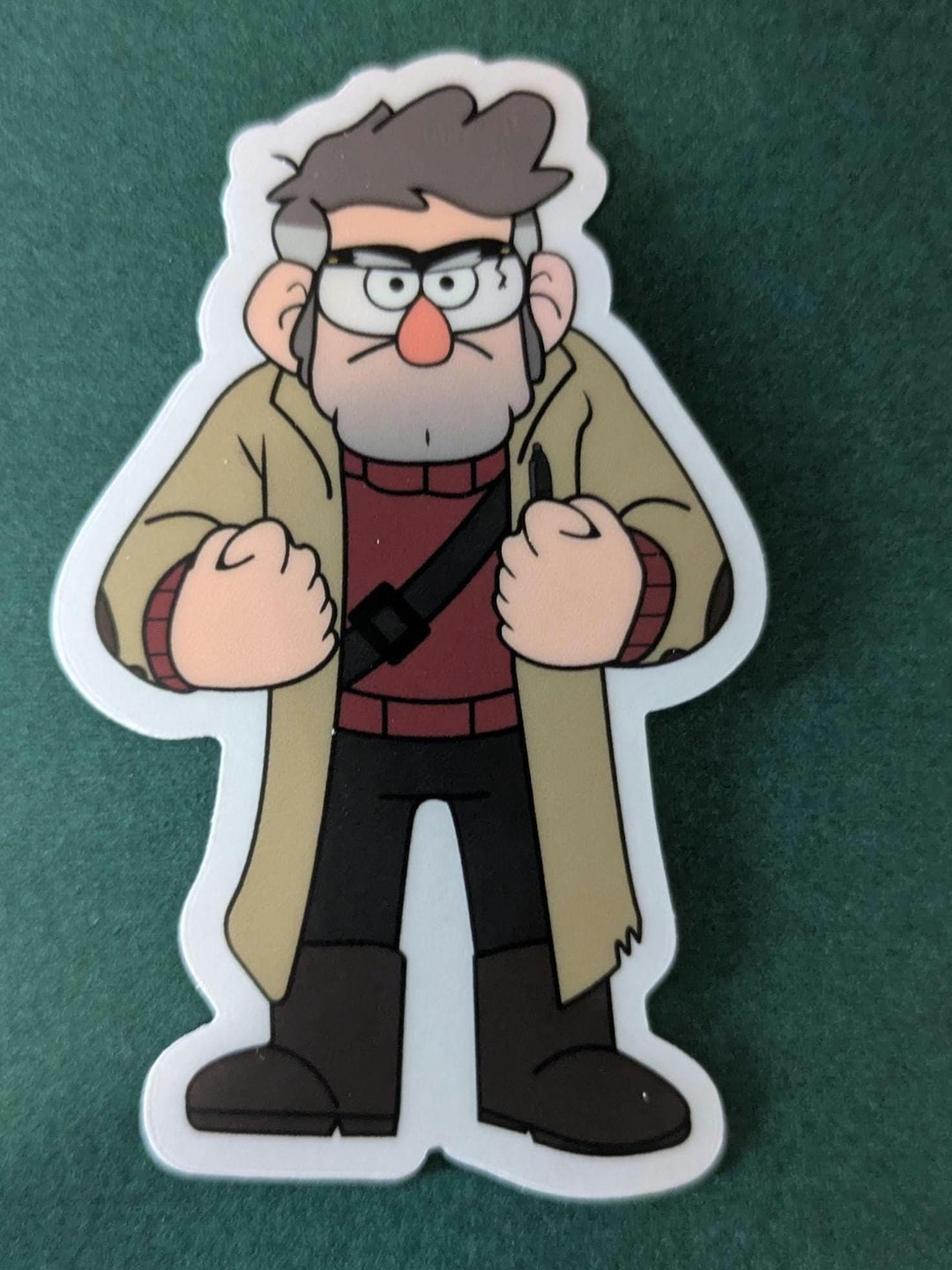 Angry Grunkle Stanford Pines Bumper Laptop Vinyl Sticker Gravity Falls ...
