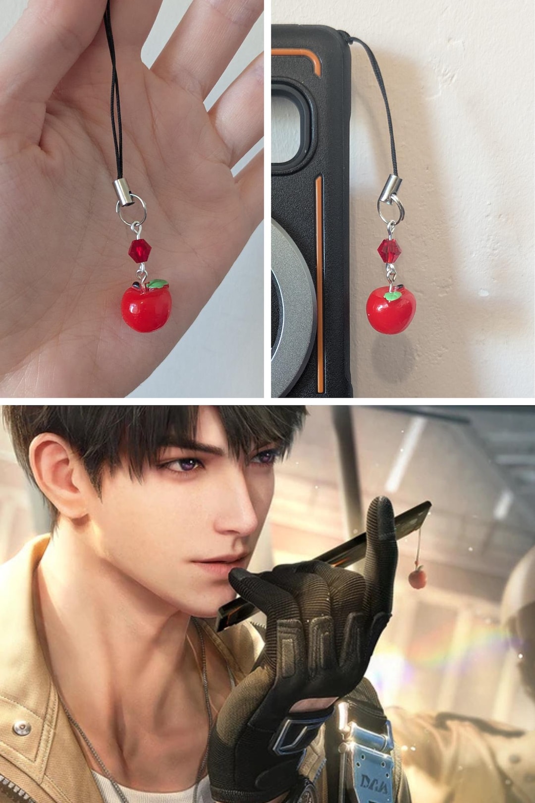 Love and Deepspace Caleb Apple Phone Chain Charm Keychain - Etsy