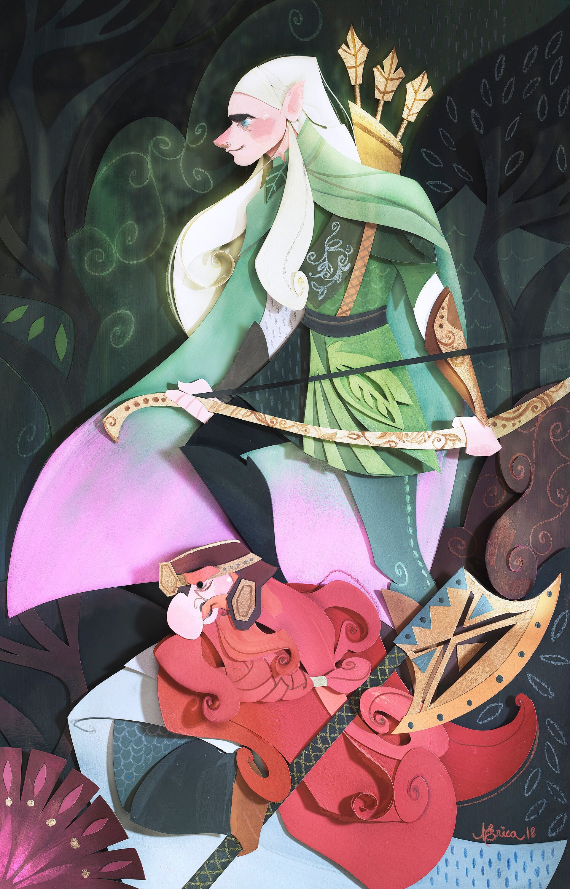 Bow and Axe Print - Etsy