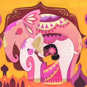 It's a Tiny Little World Elephants & Baby Girl - Etsy