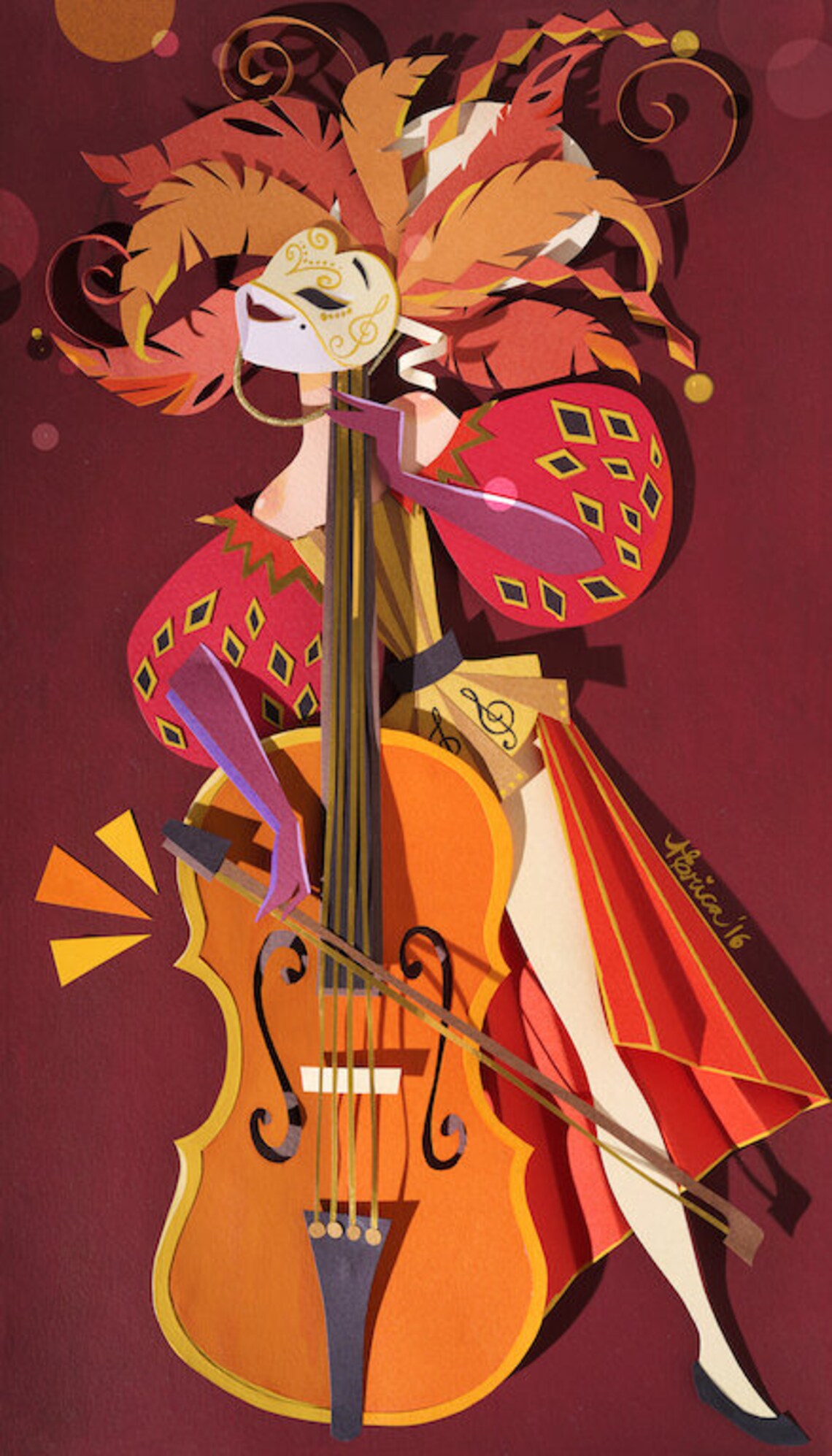 The Cello Print - Etsy