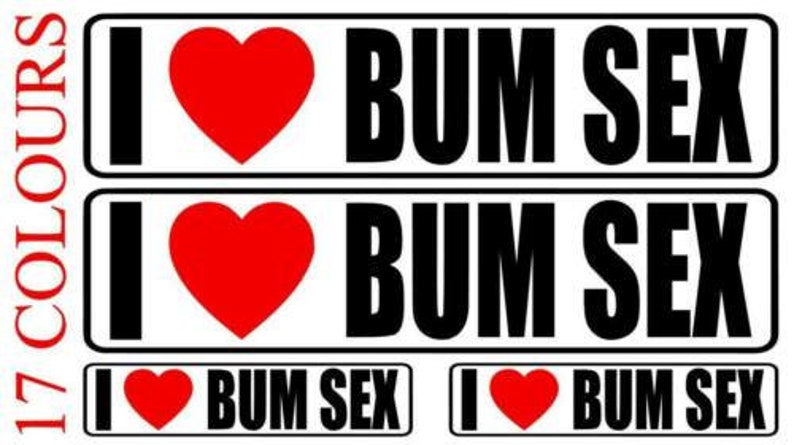 I Love Bum Sex Vinyl Decal Stickers Funny Rude Toolbox Car Etsy Uk