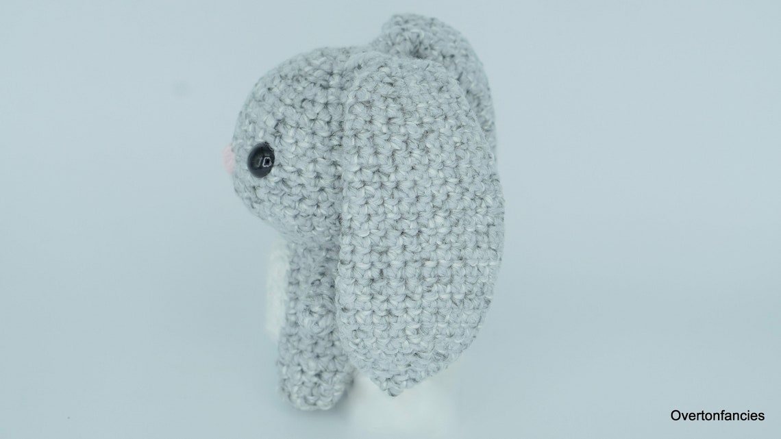 Fluffy the Grey Bunny crochet Pattern - Etsy
