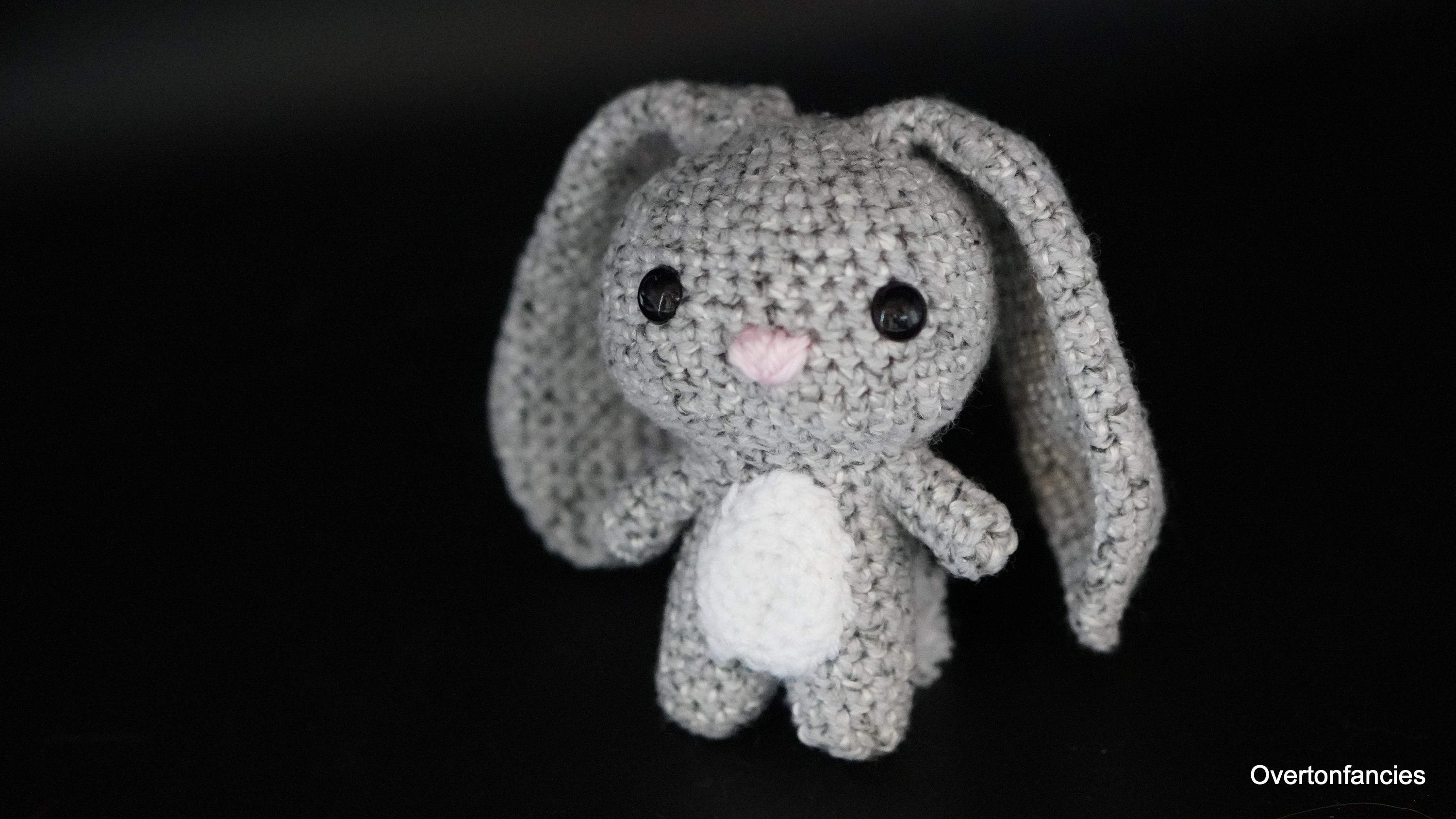 Fluffy the Grey Bunny crochet Pattern - Etsy