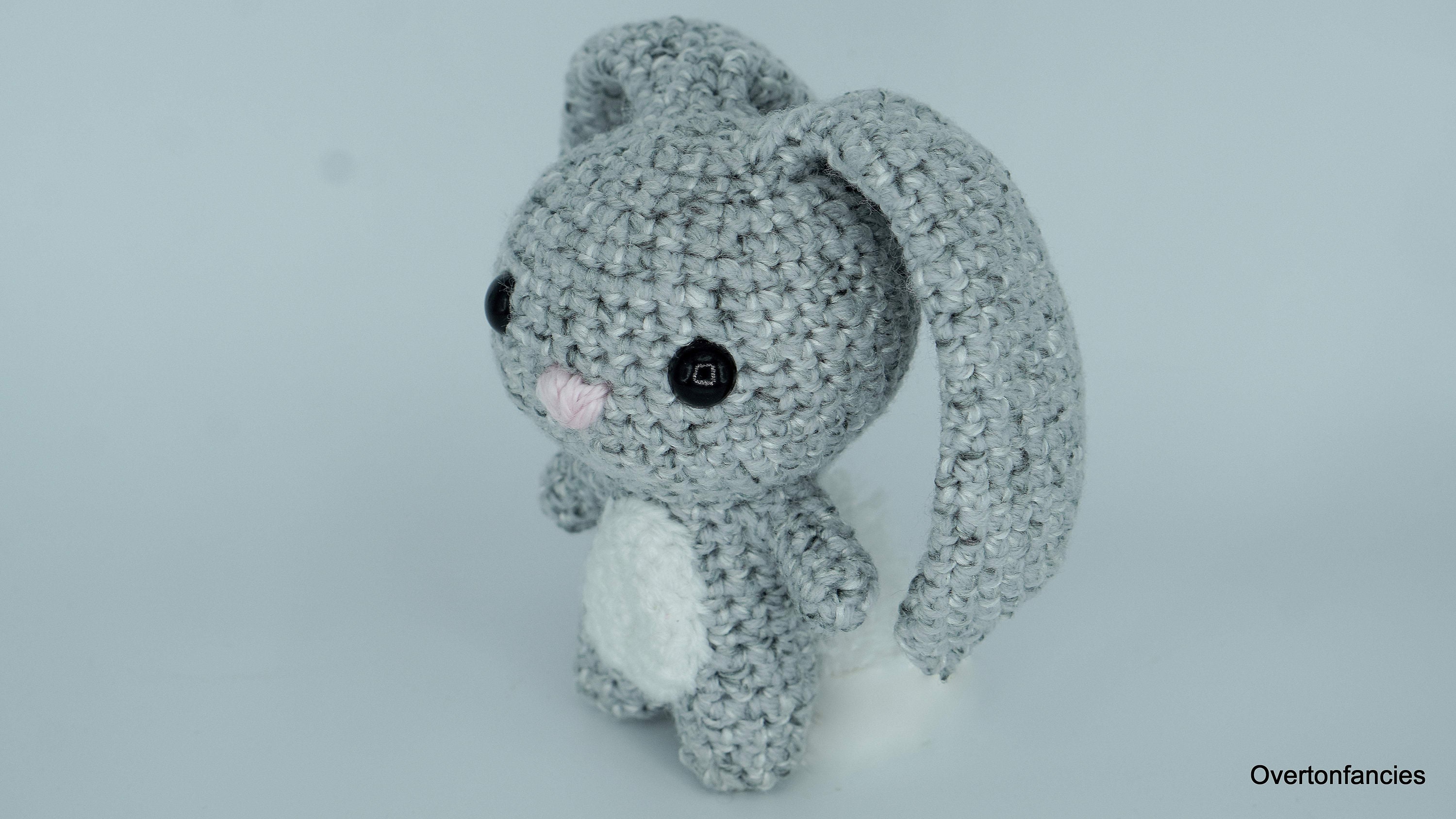 Fluffy the Grey Bunny crochet Pattern - Etsy