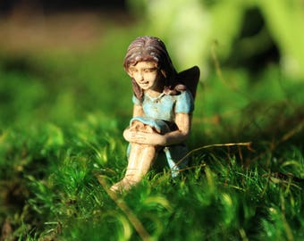 Miniature Teeny Sitting Fairy Betty itty bitty fairy garden | Etsy