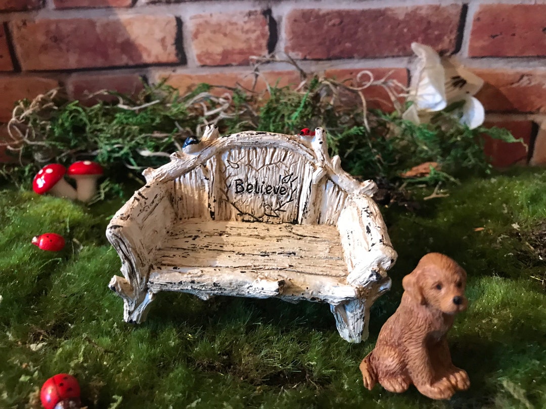 Do You BELIEVE in Fairies Miniature Fairy Bench Fairy Believe Bench ...