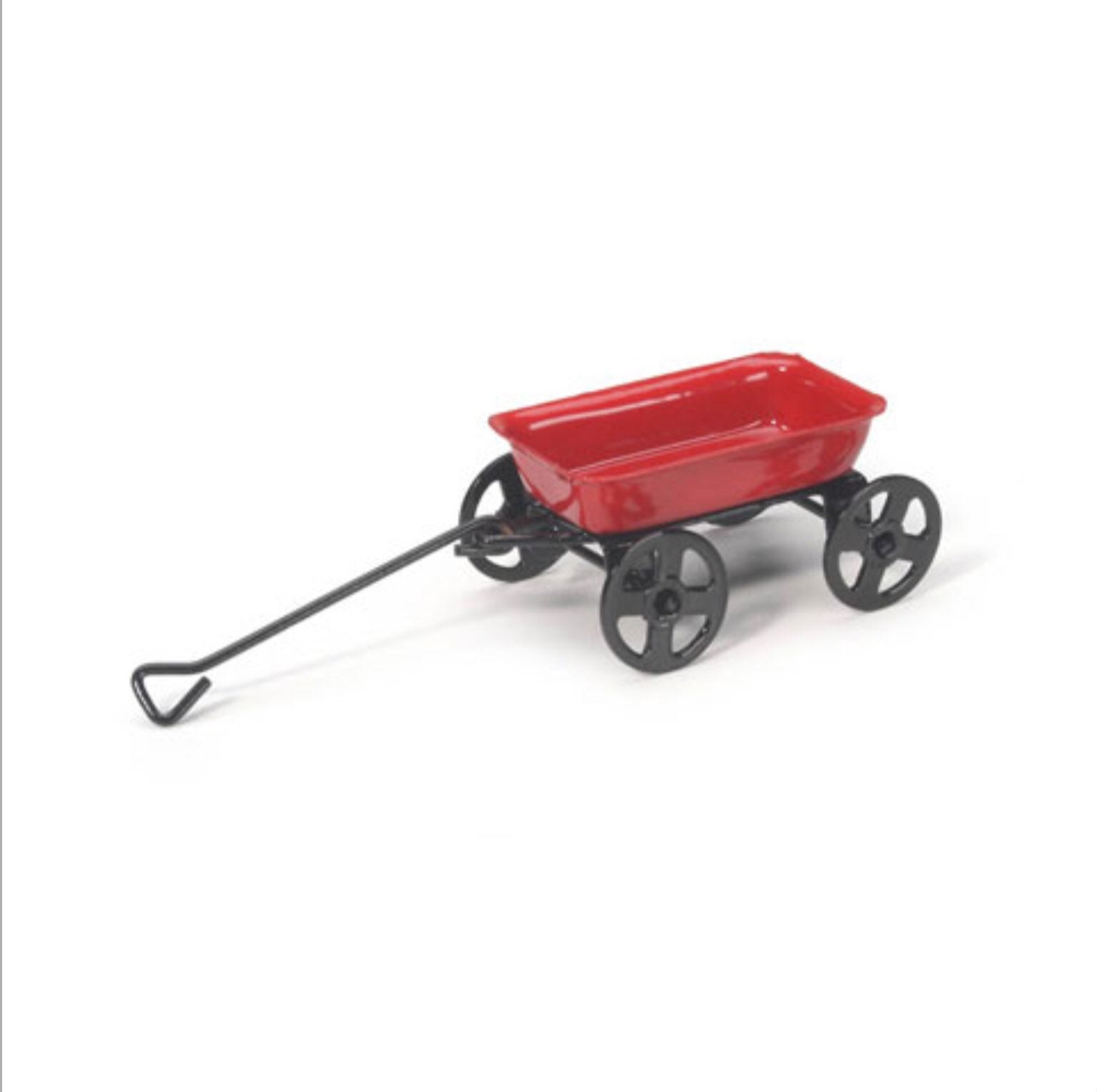 Miniature Red Wagon With Moving Parts, Fairy Playground, Dollhouse ...