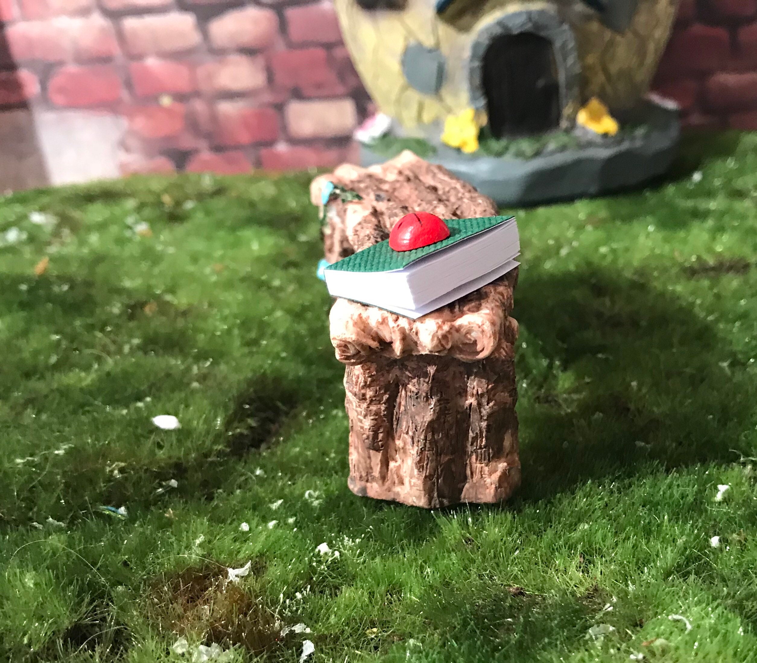 Cute Miniature Bench With Book and Ladybug. - Etsy