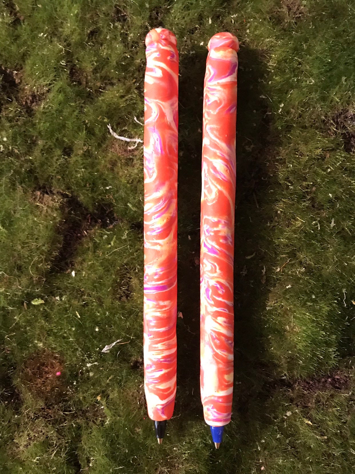 Refillable Multi Color Orange Turtle Polymer Clay Glitter Pens - Etsy