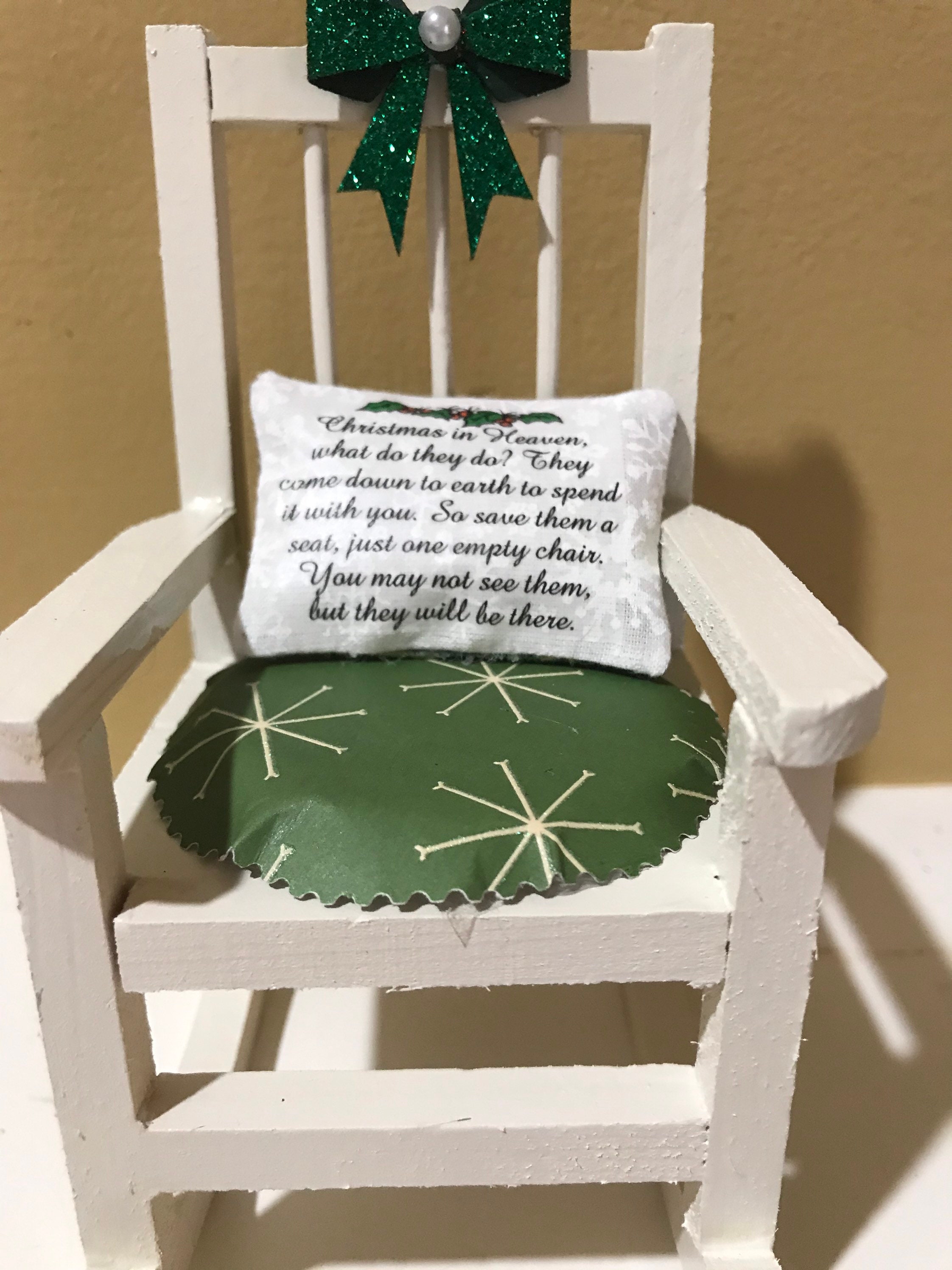 Christmas in Heaven memorial empty chair loved one in heaven | Etsy