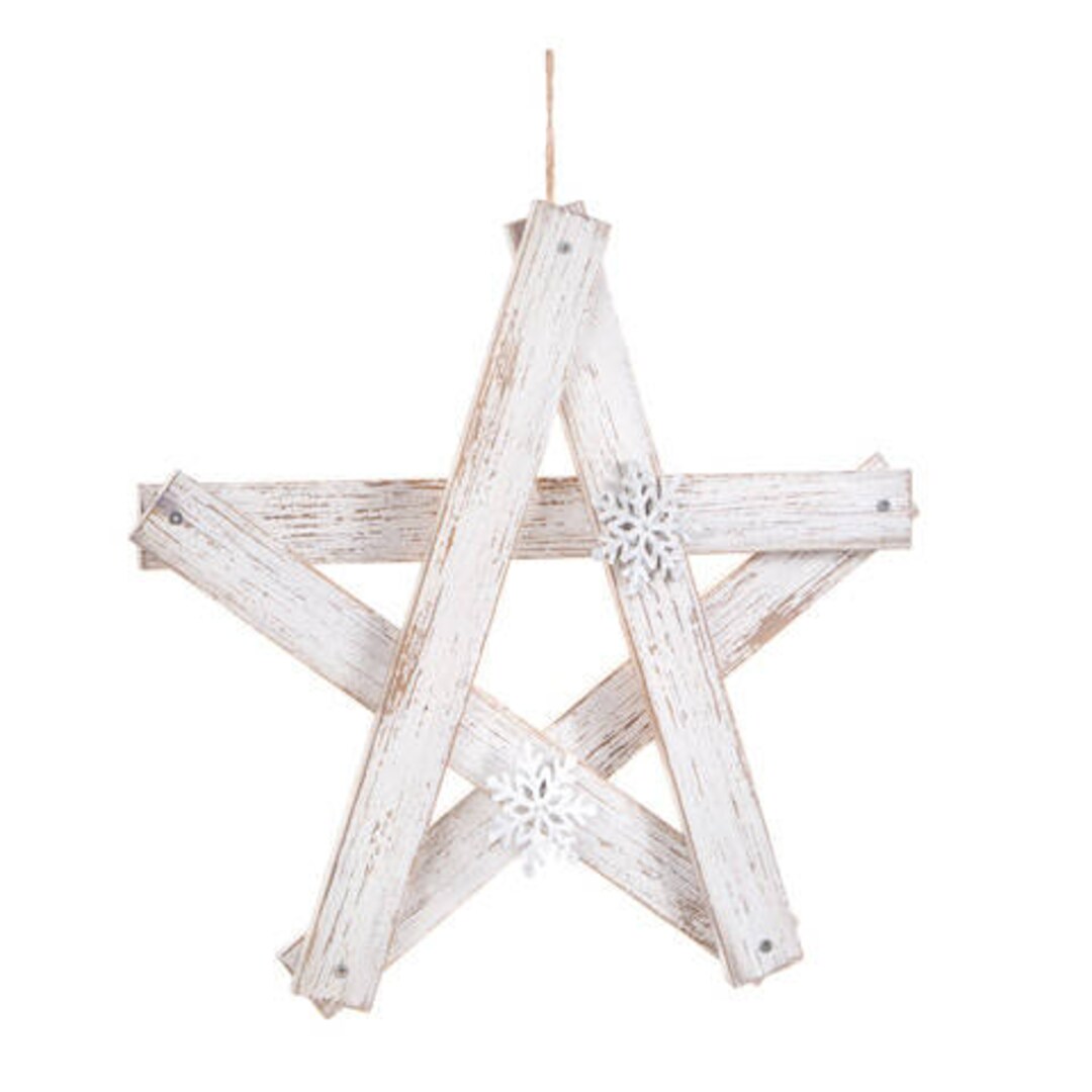 Beautiful White Wooden Rustic Star. Christmas Decoration, Rustic ...