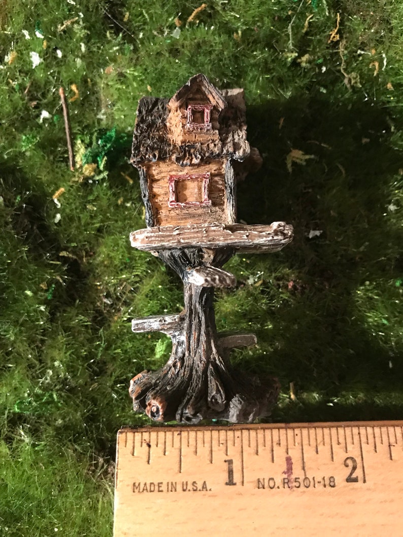 Miniature Teeny Tiny Fairy Garden Club House Itty Bitty Tree - Etsy