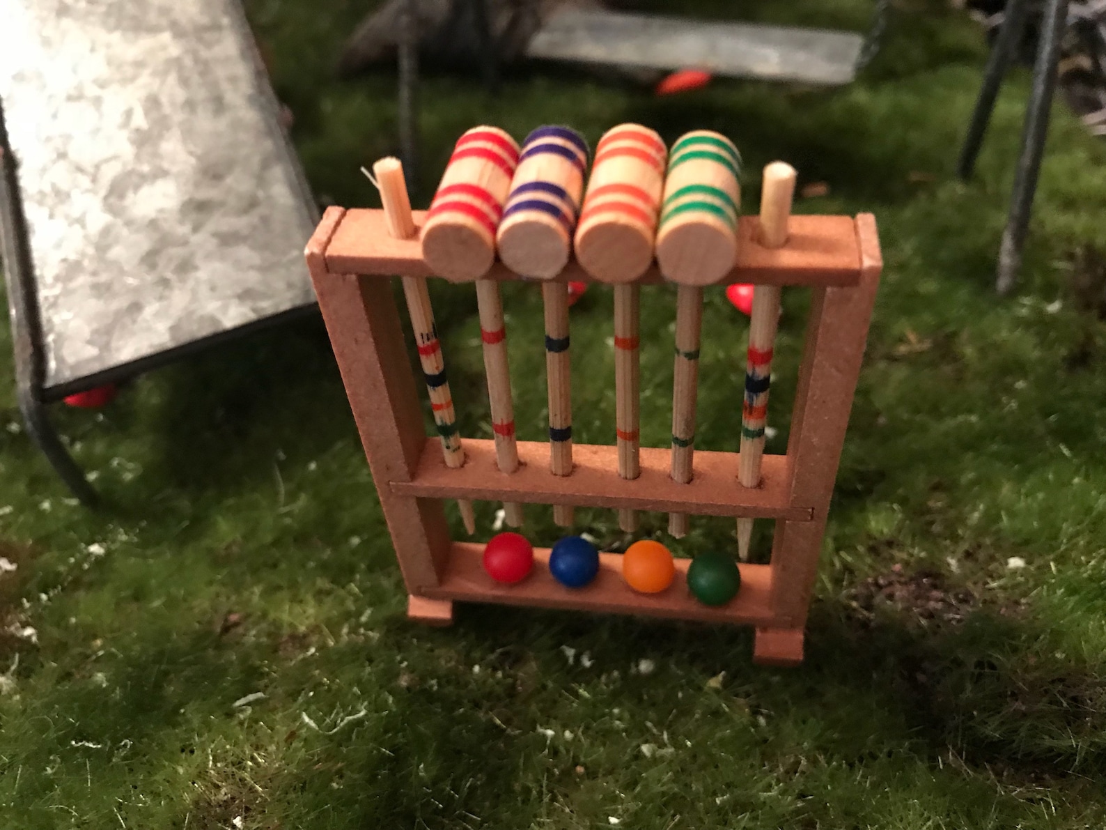 Miniature Croquet Set Fairy Playground Miniature Outdoor - Etsy